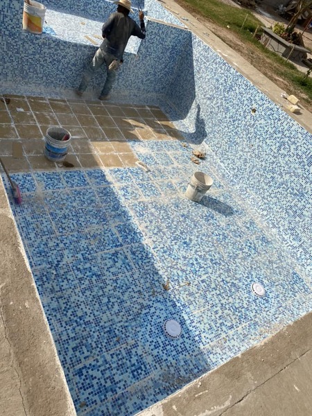 Foto: Colocación de Azulejo en Piso de Alberca 4x7 de Arquisan ...