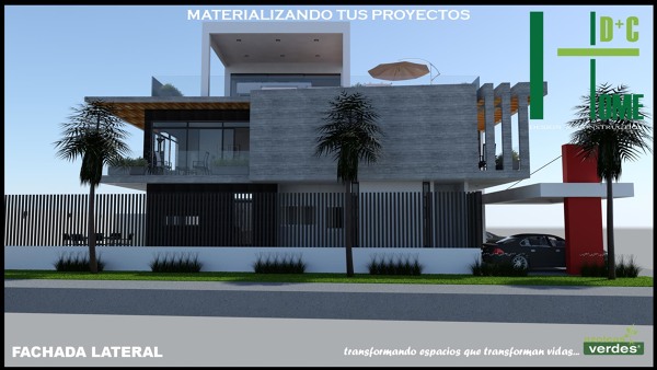 Foto: Fachada Lateral con Family Room y Roof Garden. de Hdc, Home ...