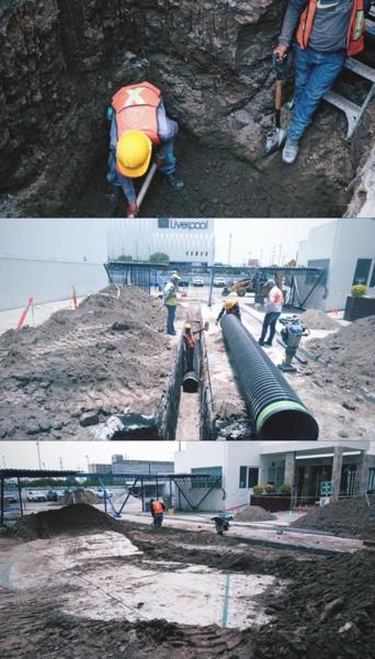 Foto: Construcción de Red Sanitaria de 18 Pulgadas en Industria de ...