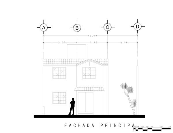 Foto: Plano de Fachada Principal Casa Habitación de Grupo Arco #574874 ...