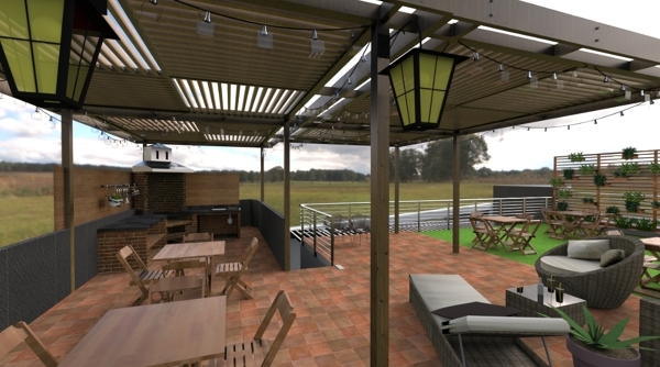 Foto: Perspectiva de Render en Terraza de H & Ingeniería Y Arquitectura ...