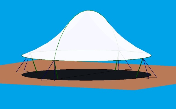 Foto: Velaria de una Cresta de Arco en Planta Circular de ...