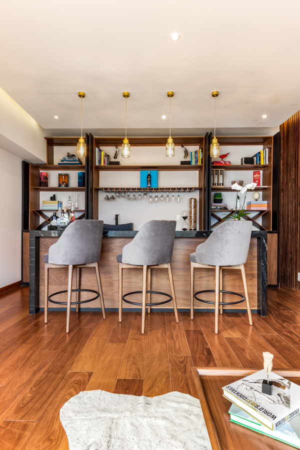 Foto: Librero Hecho a la Medida Nogal y Mármol de Indigo Creative ...