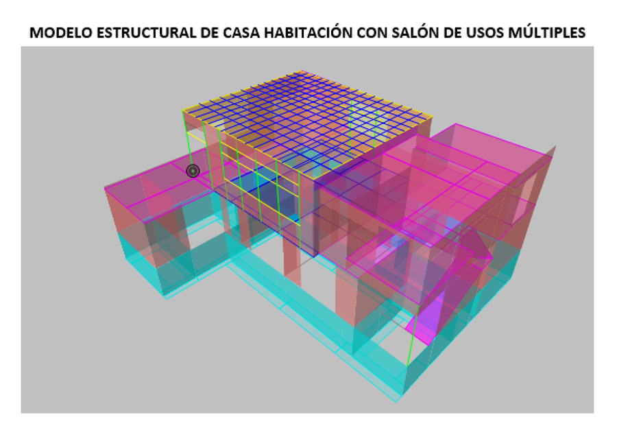 Foto: Modelo Estructural Casa Habitación de Mgce Ingenieria Estructural ...