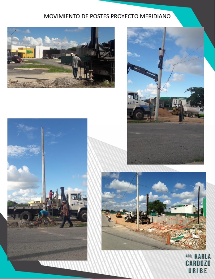 Foto: Movimiento de Postes CFE Plaza Meridiano de Hábitar Ambiental ...