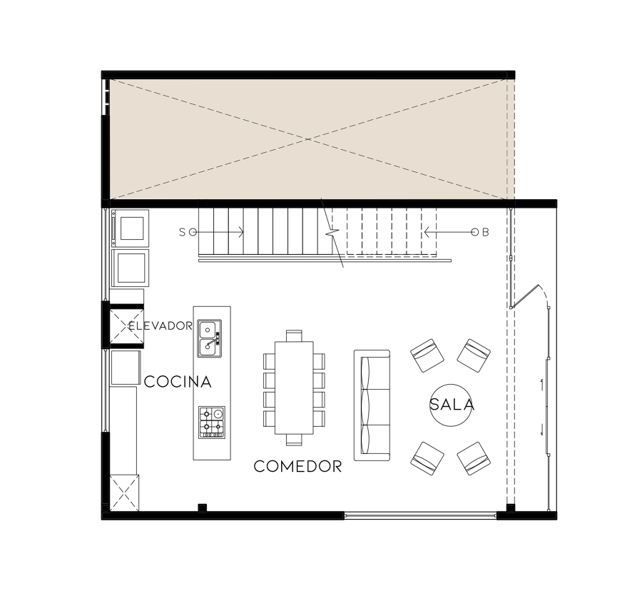 Foto: Planta Segundo Nivel de Soho Studio #831116 - Habitissimo