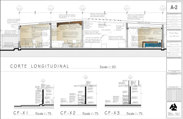 Foto: Corte Longitudinal de Toledo & Asociados Arquitectos #204386 ...