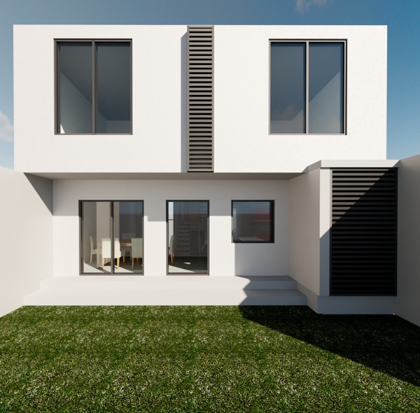 Foto: Fachada Posterior Vista Al Jardin de Ing. Juan Pablo Sánchez Y ...