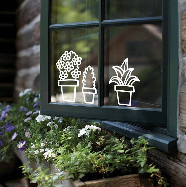 Foto: Original_flower-pots-vinyl-wall-sticker #100389 - Habitissimo
