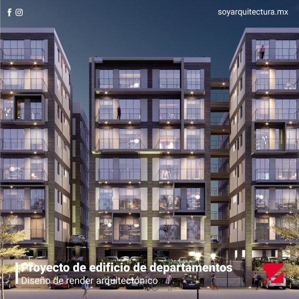 Foto: Render Exterior de Edificio de Departamentos de Soy Arquitectura #912218 - Habitissimo