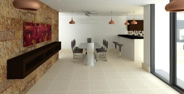 Foto: Sala y Cocina con Piedra de TARMUS #785140 - Habitissimo