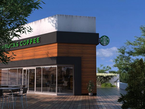 Foto: Vista Exterior Starbucks de Hqx.design #686900 - Habitissimo
